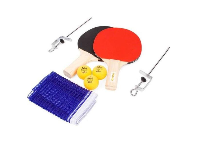 Kit Ping Pong E Tênis De Mesa Vollo 2 Raquetes 3 Bolas Rede o