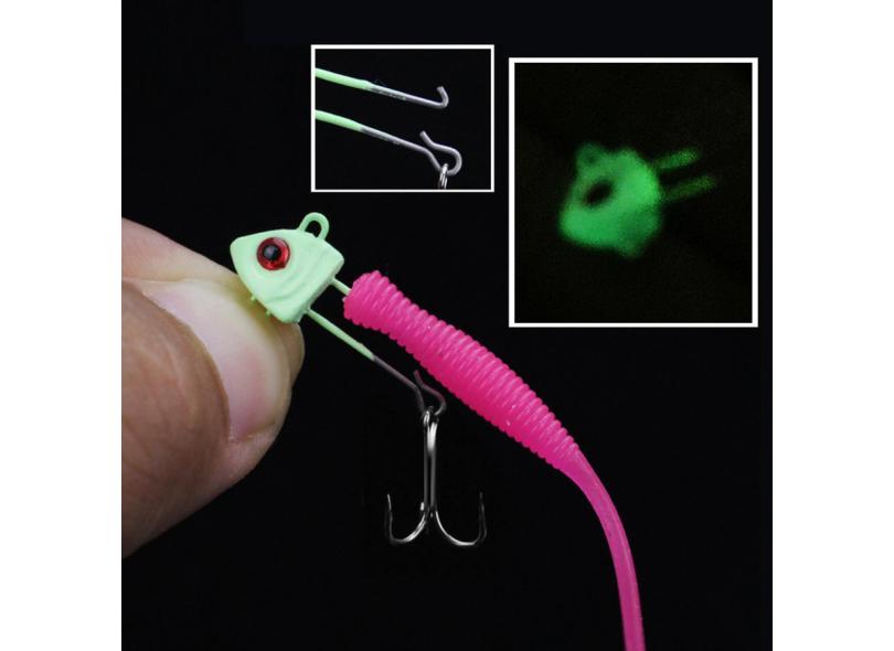 Luminoso Pesca Iscas Macio Iscos Min Peixe Forma De Gancho Compacto