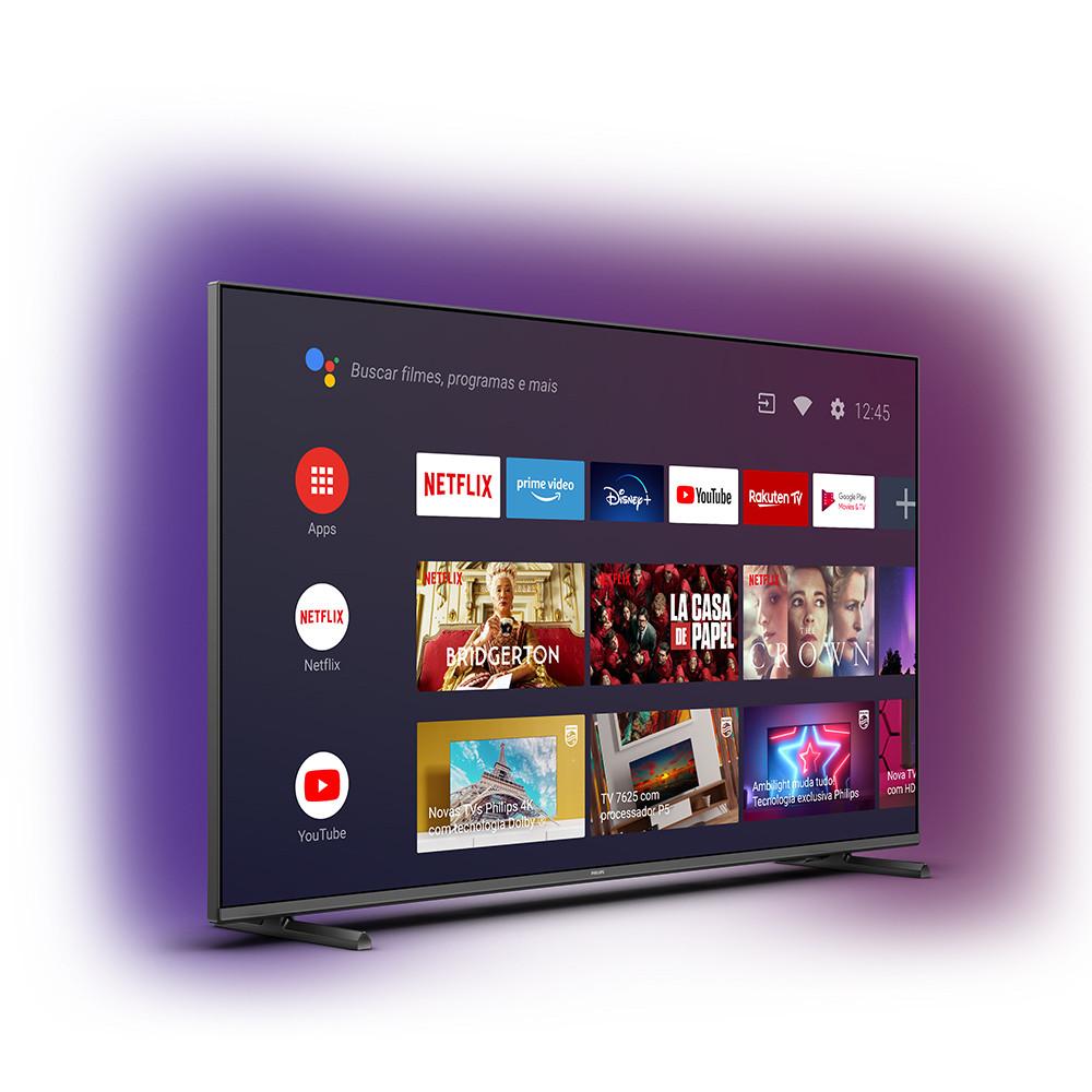 Smart TV 50 Ambilight UHD 4K Philips 50PUG7907 Android Bluetooth ...