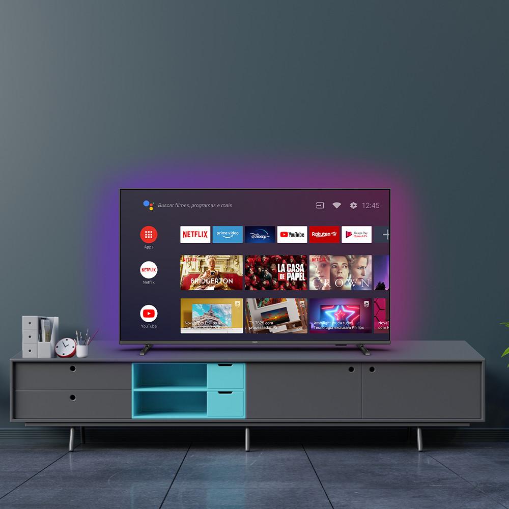Smart TV 50 Ambilight UHD 4K Philips 50PUG7907 Android Bluetooth ...