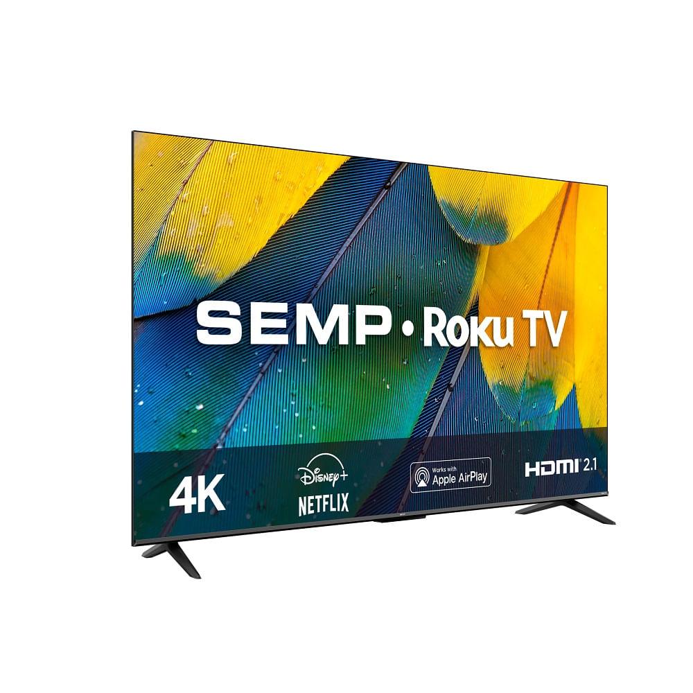 Smart TV Semp 50" 4K UHD HDR Roku Wifi Dual Band RK8600 – Bivolt com o ...