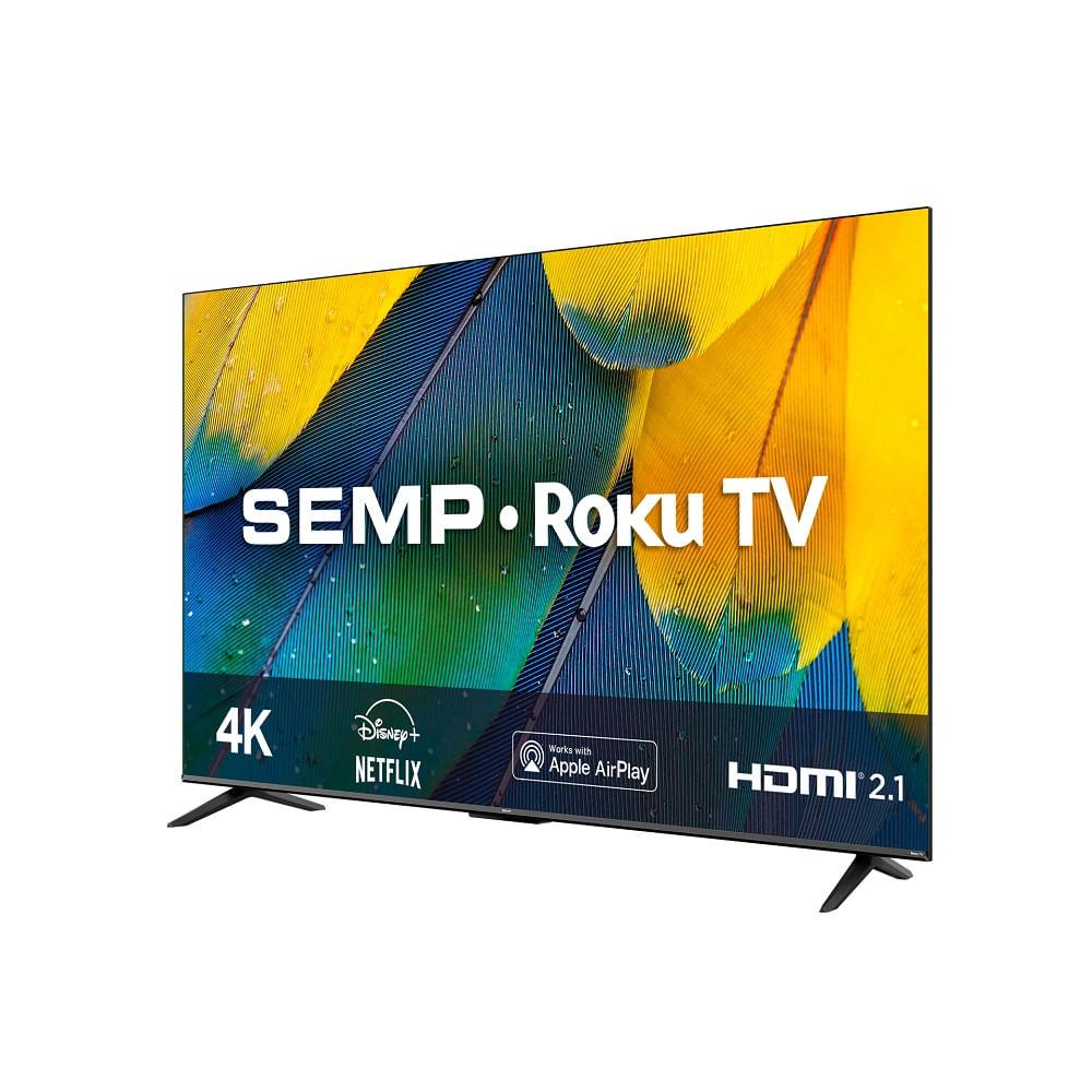 Smart TV Semp 50" 4K UHD HDR Roku Wifi Dual Band RK8600 – Bivolt com o ...