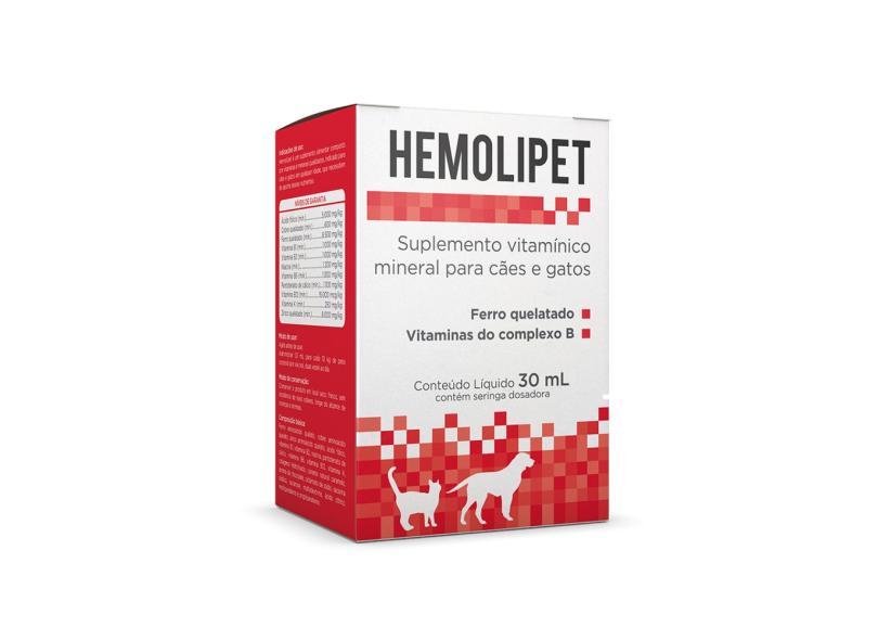 Hemolipet 30ml Suplemento Vitaminico Mineral Ferro e Vitamina B com o ...