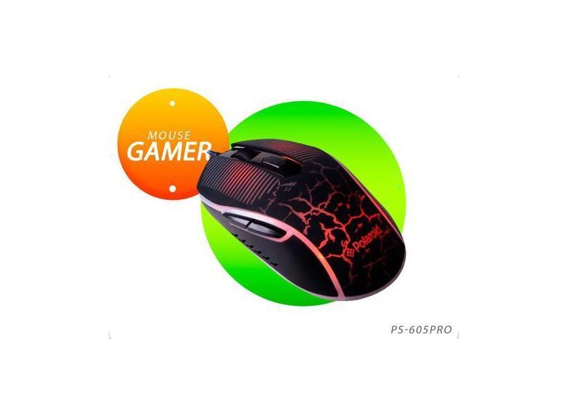 Mouse Gamer Usb Pro - 2400Dpi Vermelho Pgz-601 Original - Polaroid com ...