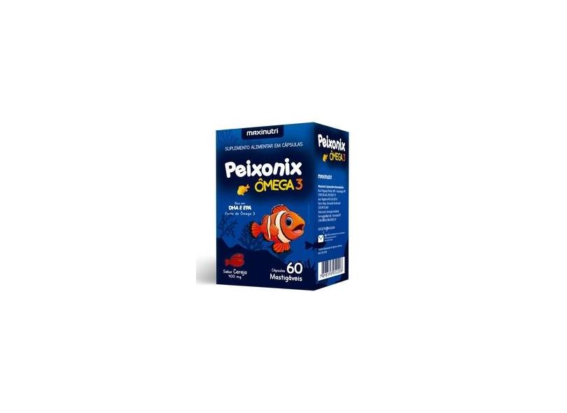 Peixonix Omega 3 Mastigavel 400mg 60cps Sab Cereja Maxinutri com o ...