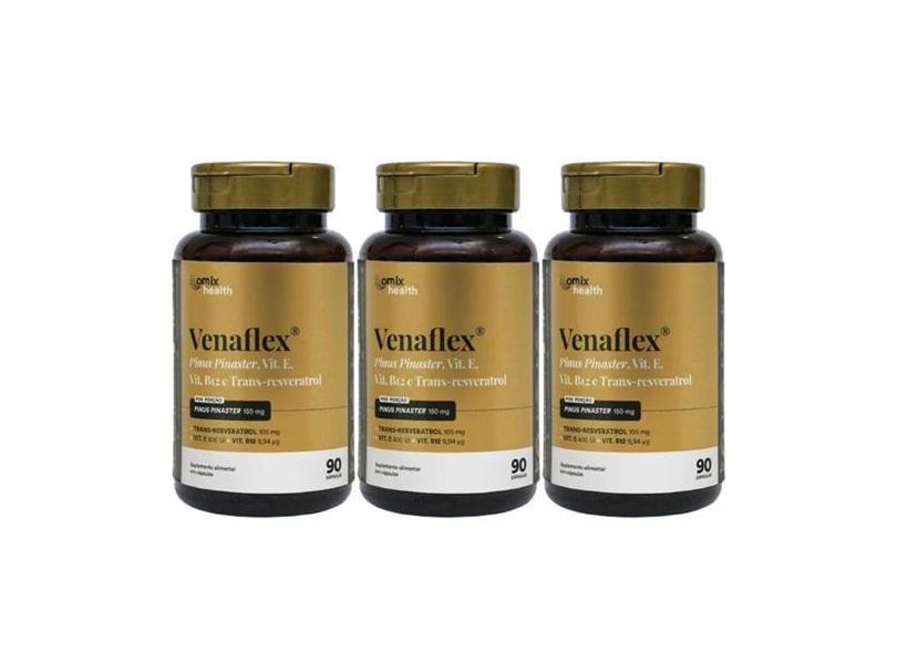 3x Venaflex - Vitamina b12 + Pinus Pinaster + Trans Resveratrol + Vit ...
