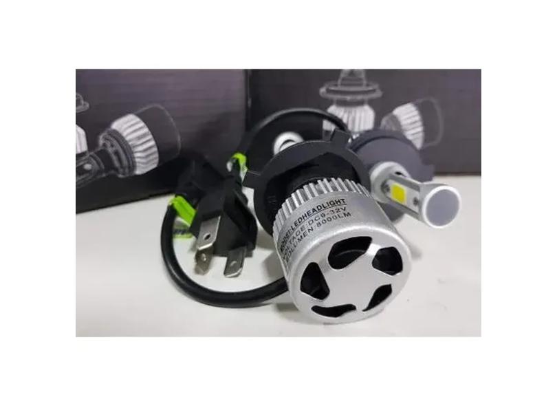 Kit Lampadas Led Ultra Full 6500k 8000lm Efeito Xenon modelo H4 com o ...