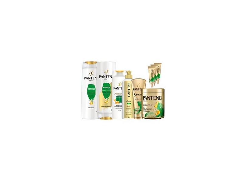 Kit Pantene Restauracao com 2 shampoo 2 cond ampola creme pentear e ...