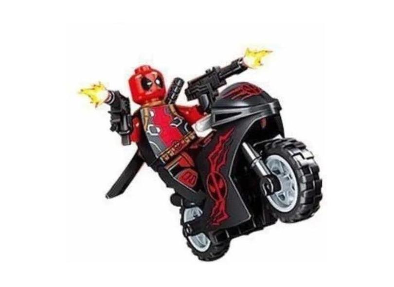 Boneco Moto Blocos De Montar Deadpool Black Motorcycle com o Melhor ...