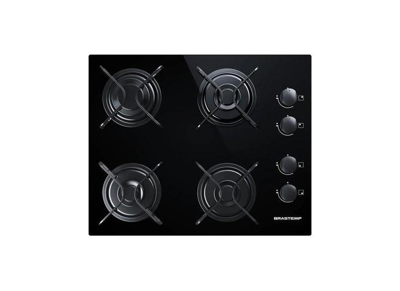 Fogão Cooktop a Gás Brastemp Ative BDD61AEUNA 4 Bocas Bivolt 110V/220V ...