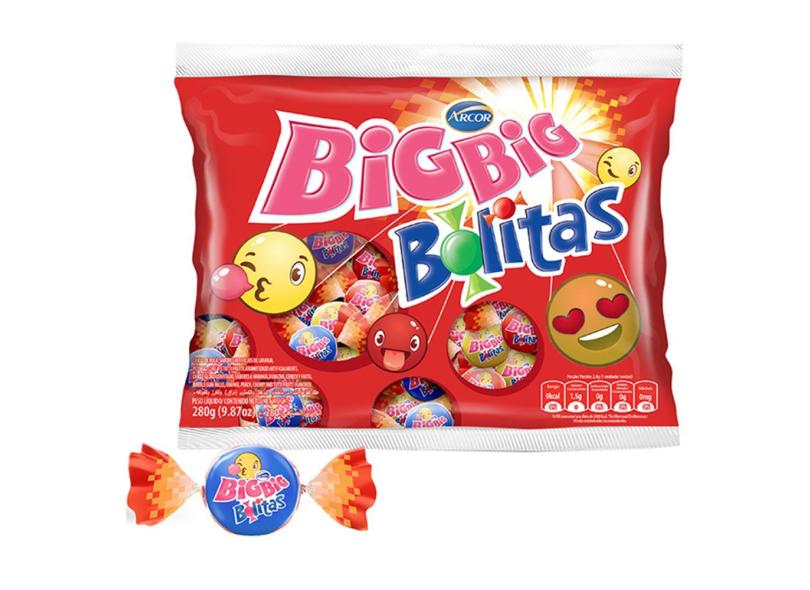 Chiclete Big Big Bolitas c/100 - Arcor com o Melhor Preço é no Zoom