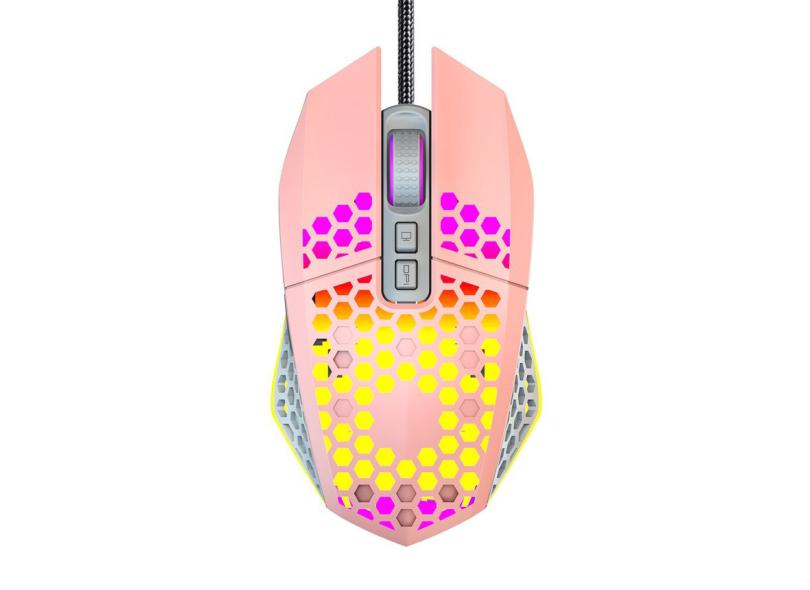 Colorido rgb leve oco USB mouse óptico com fio Ergonomic Gaming Mouse ...