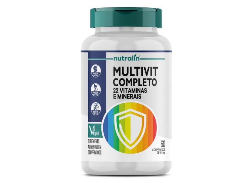 Multivit Completo - 22 Vitaminas E Minerais - 60 Comprimidos Neutro em ...