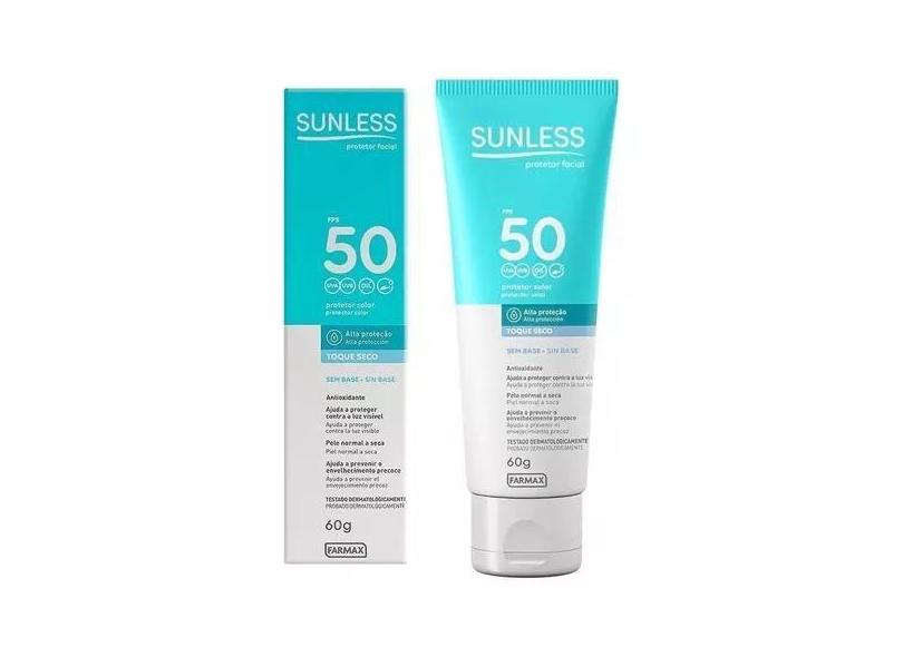 2 Protetor Solar Facial Fps50 Sunless 60G Toque Seco Sem Cor - Farmax ...