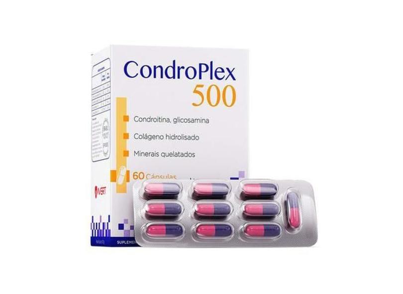 Suplemento Condroplex 500 Para Cães E Gatos - C/ 60 Cápsulas com o ...