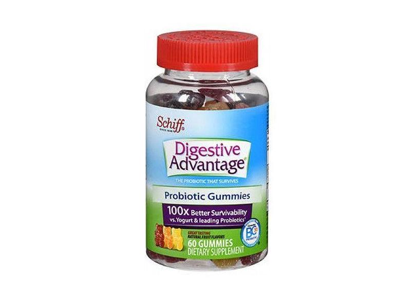 Frasco de gomas probióticas Sustenex 60 ct da Schiff/Bio Foods (pacote ...