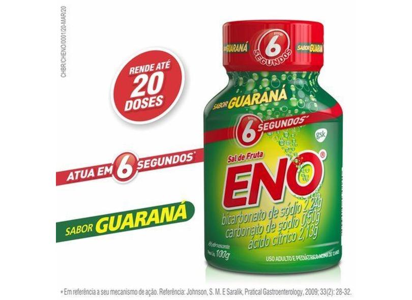 KIT COM 10 - Sal de Fruta Eno - Pote de 100g - Sabor Guaraná em ...