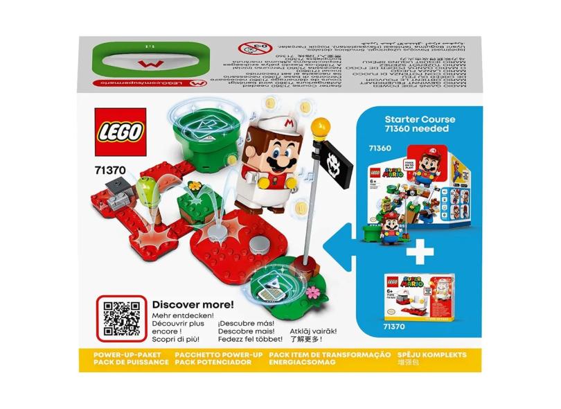 LEGO Super Mario - Traje Mario de Fogo Power UP - Lego 71370 com o ...