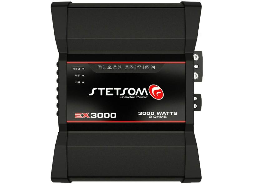 Amplificador Stetsom Ex-3000 Black Edition - 2 OHMS 200mV 1 Canal com o ...