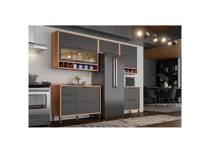 Kit De Cozinha Modulada 5 Peças Syrah (3 Armários + 2 Balcões) C5P09 ...