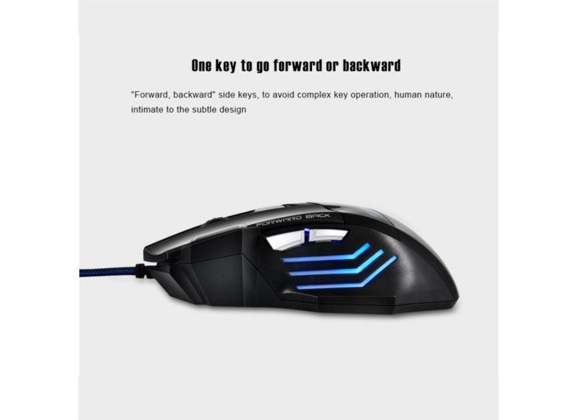 X7 Gaming Mouse com fio Mouse óptico USB 7 Botões Mouse Gamer com o ...