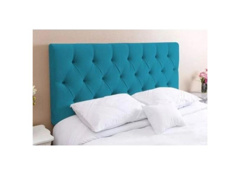 Cabeceira Casal 138 - Bello Box - Capitonê Sintético Turquesa Sem ...
