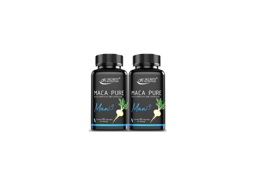 Maca Pure Man Maca Peruana Pura 2x60cápsulas Secrets Nutrition em ...