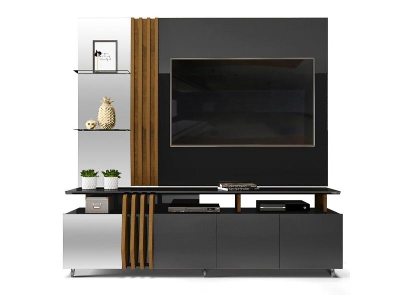 Rack Bancada e Painel com Espelho para TV até 55 Pol. Bella Gloss ...