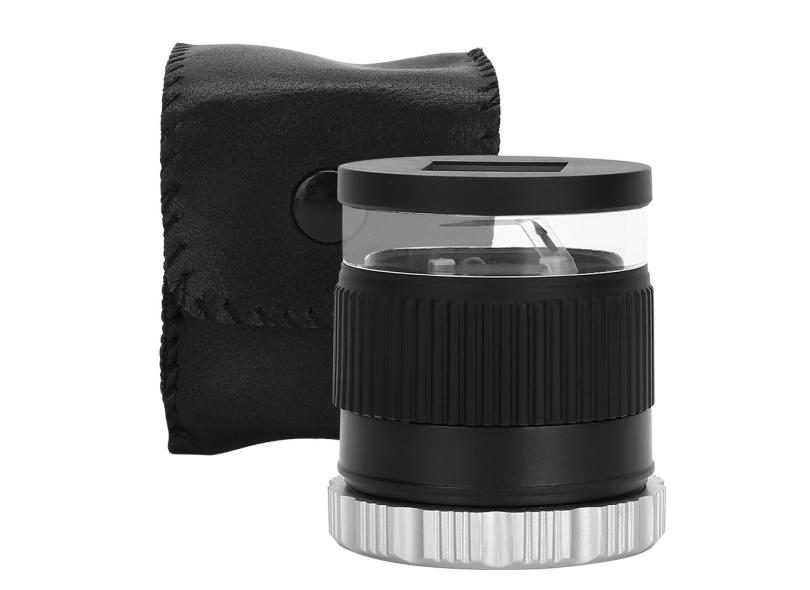 Lupa óptica Lupa cilíndrica com zoom 30X Lupa para joias com LED com o ...