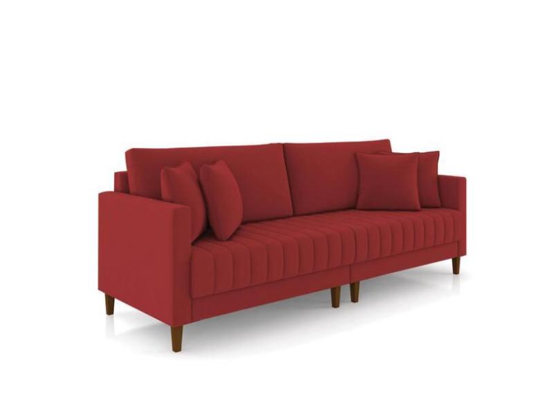 Sof 3 Lugares Living 196cm P s Madeira Cl o Veludo K01 - D'r em ...