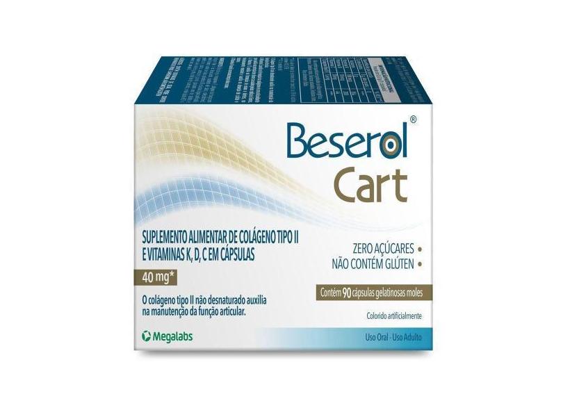 Beserol Cart Colágeno Não Hidrolisado Tipo Ii C/ 90 Cápsulas - Megalab ...
