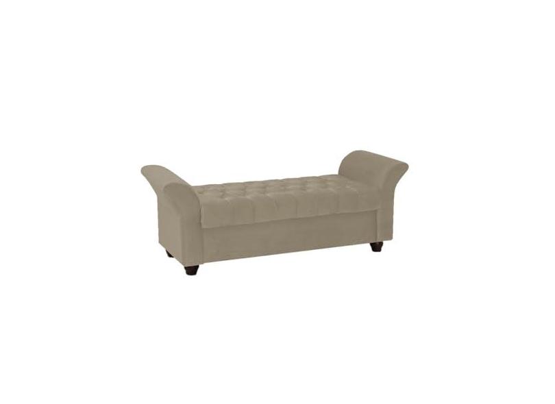 Recamier Divã Morabe P04 140 cm Suede Bege TCA 941 - Amarena Móveis com ...
