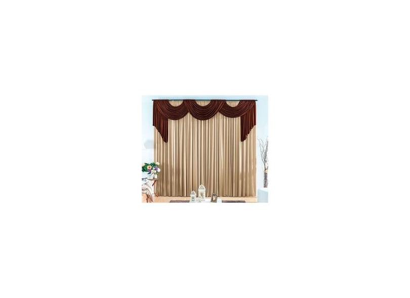 Cortina Lisa Clássica para Sala ou Quarto 3m x 2,80m de Altura Ideal ...