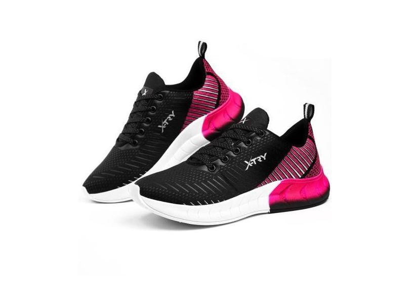 Tenis Feminino Esportivo Para Caminhada Academia e dia dia - XTRY, Pre ...