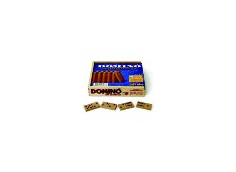 Domino Tradicional 28 Pcs Cx Madeira - 2671 com o Melhor Preço é no Zoom