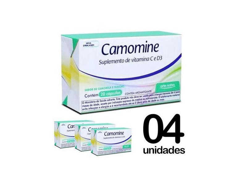 04Un Camomine Vitamina C E D Arte Nativa 20 Capsulas em Promoção é no ...