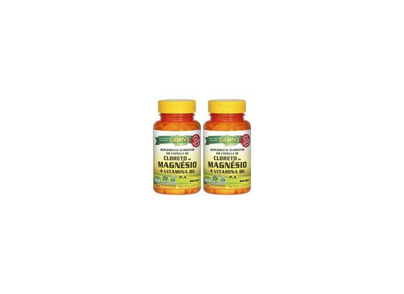 Cloreto De Magnésio P.A. + Vitamina B6 - 60 Cápsulas 800mg Unilife Kit 2 Unidades com o Melhor ...