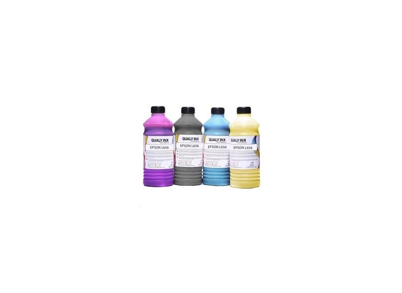 Kit 04 Cores Refil Tinta para Impressora Ecotank Epson L656 CMYK 4 ...