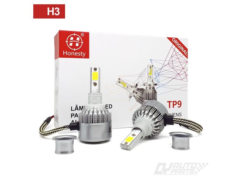 Par Lâmpadas Automotiva H3 Super Led 72W 6000K 8200 Lumens Honesty Tp9 ...