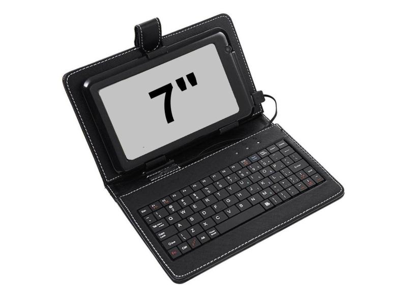 Capa Com Teclado Para Tablet De 7 Polegadas Usb Micro Usb V8 com o ...