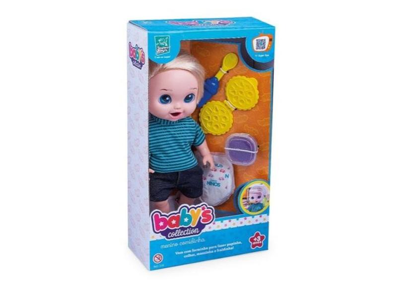 Boneco Babys Collection Comidinha Menino - Supertoys com o Melhor Preço ...