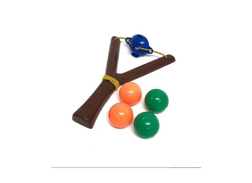 Estilingue Tiro Ao Alvo Brinquedo Infantil 4 Bolas - Online com o ...