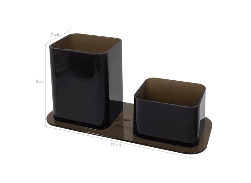 Porta Caneta E Clips Dellocolor Porta Objetos Organizador De Mesa ...