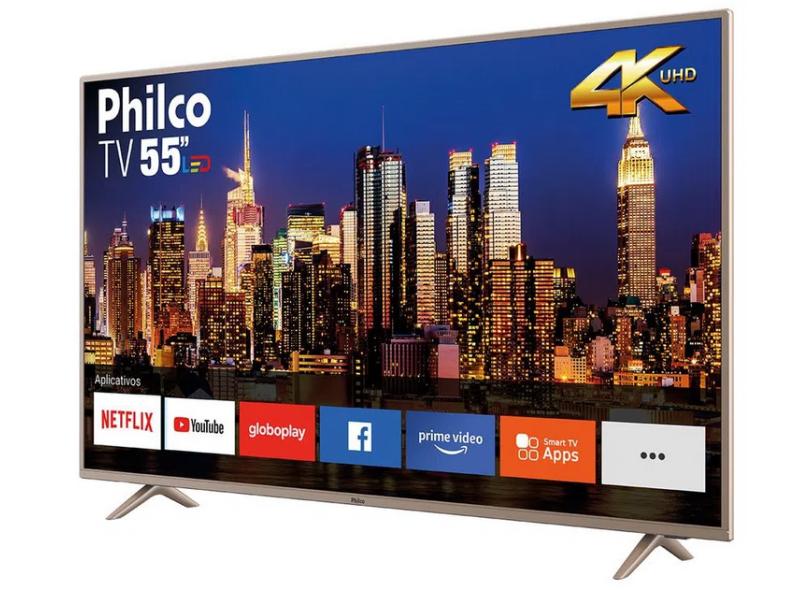 Smart TV LED 55" Philco 4K PTV55F62SNC 3 HDMI com o Melhor Preço é no Zoom
