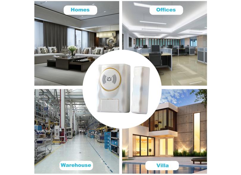 Wireless Home Security porta janela Alarm Warning System 90db Alarm ...