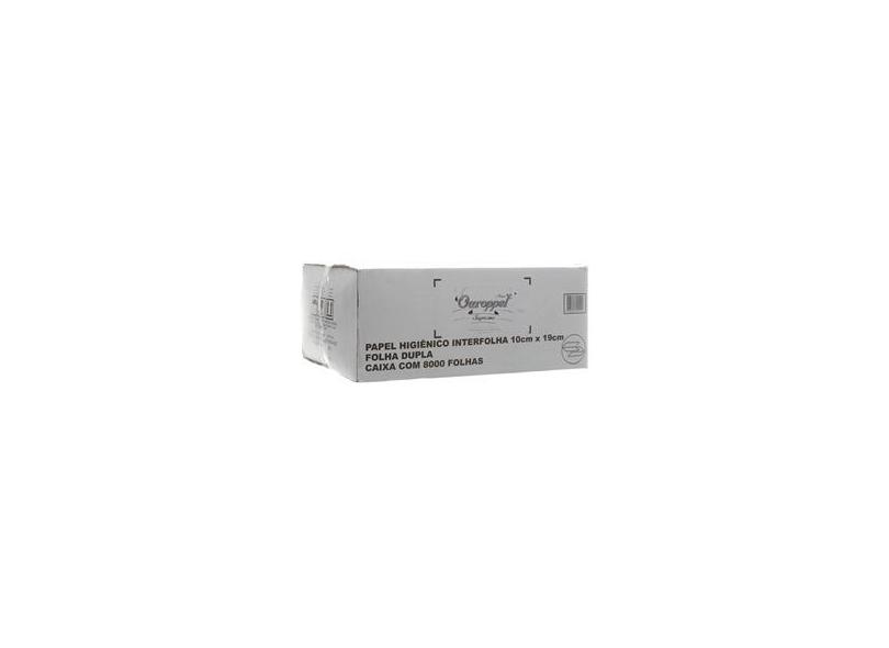 Papel Higiênico Folha Dupla Intercalado Caixa com 8000 Folhas Ouropel ...