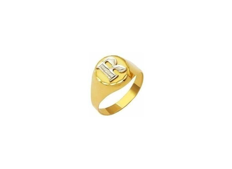 Anel Unissex Dedinho Letra Forrado Reforçado Ouro 18k com o Melhor ... Anel Unissex Dedinho Letra Forrado Reforçado Ouro 18k com o Melhor ...
