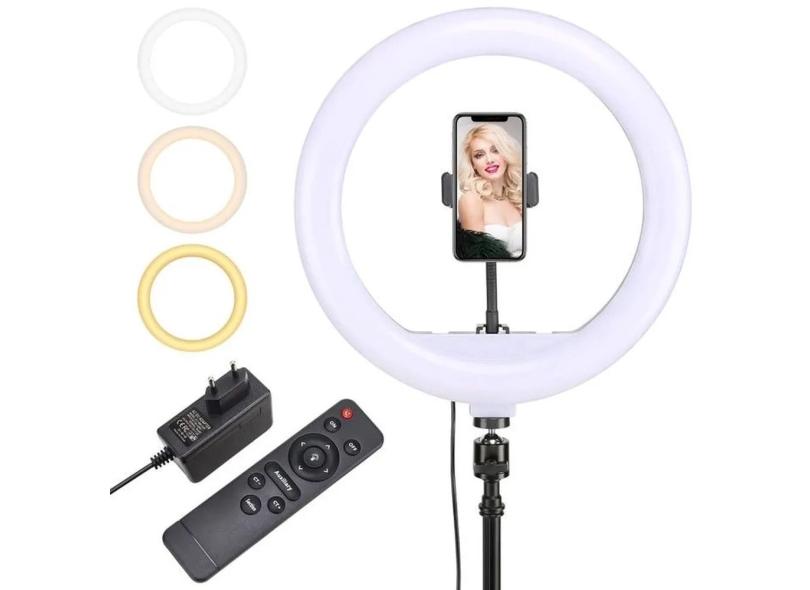 Kit Completo Ring Light Profissional 12 polegadas - 30cm c\ Tripé ...