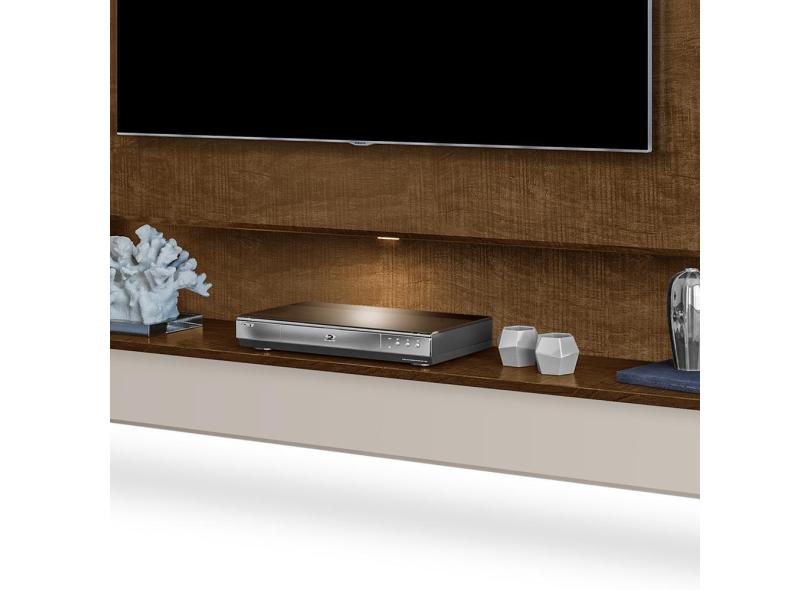 Painel Para Tv Com Led Suspenso Milão Luapa Malbec Off White em ...