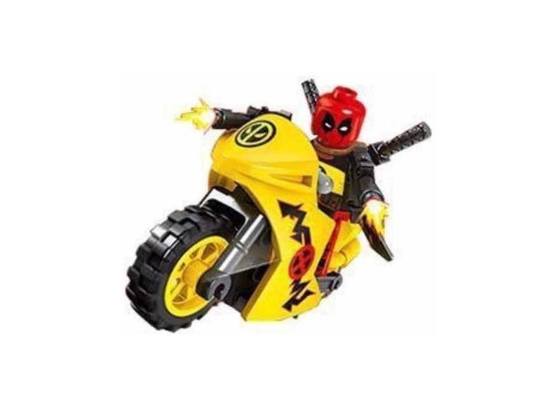 Boneco Moto Blocos De Montar Deadpool Metal Motorcycle com o Melhor ...
